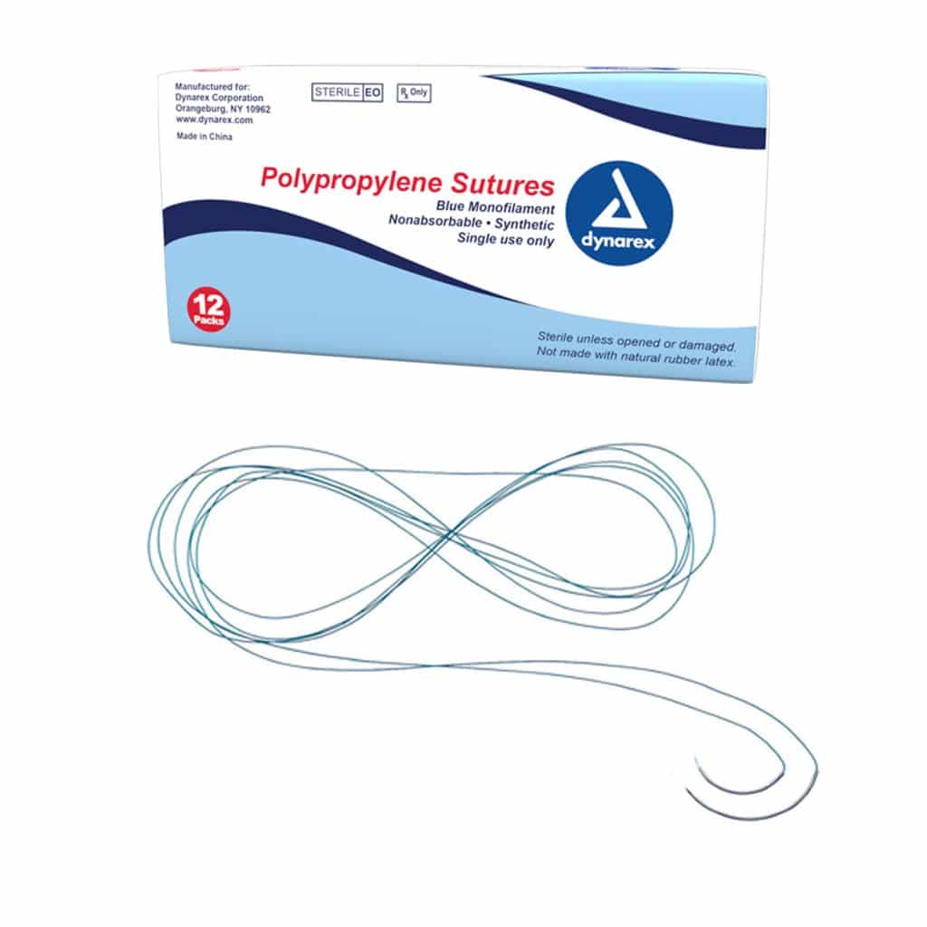 Polypropylene Sutures-Non Absorbable-Synthetic Blue, 5-0,C3