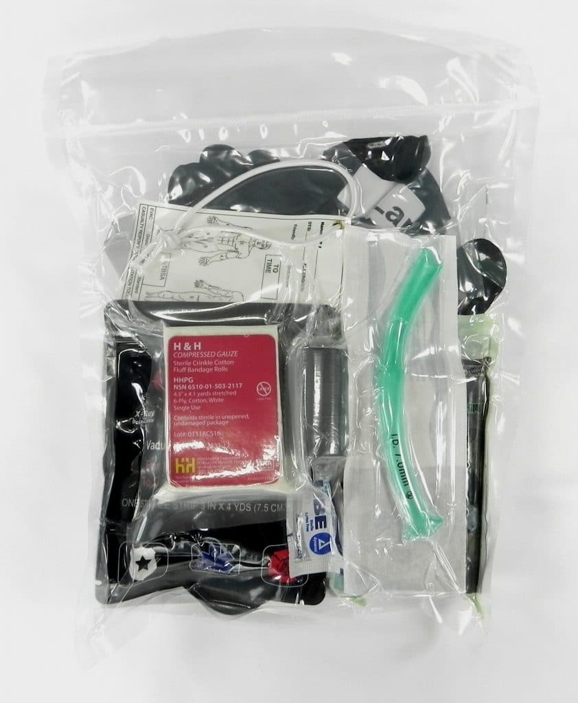 Low Profile Medical Insert, Swat-T Tourniquet, QuickClot Combat Gauze