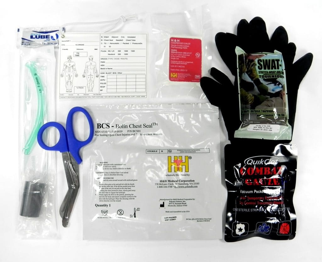 Low Profile Medical Insert, Swat-T Tourniquet, QuickClot Combat Gauze ...