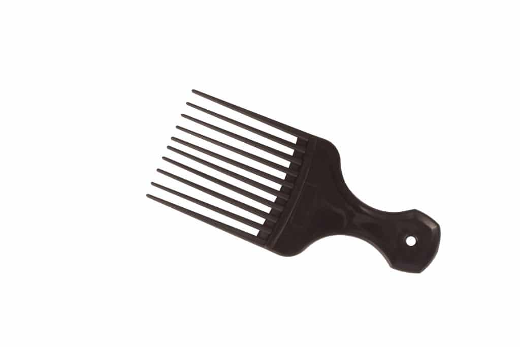 Black Plastic Afro Hair Lifting Pik Pick Detangler 5-1/4" Black Hair