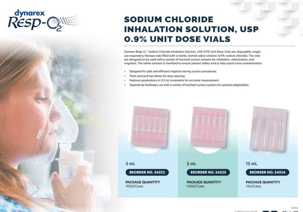 Sterile Saline Unit Dose Vials 3ml and 5ml for Respiratory Therapy ...