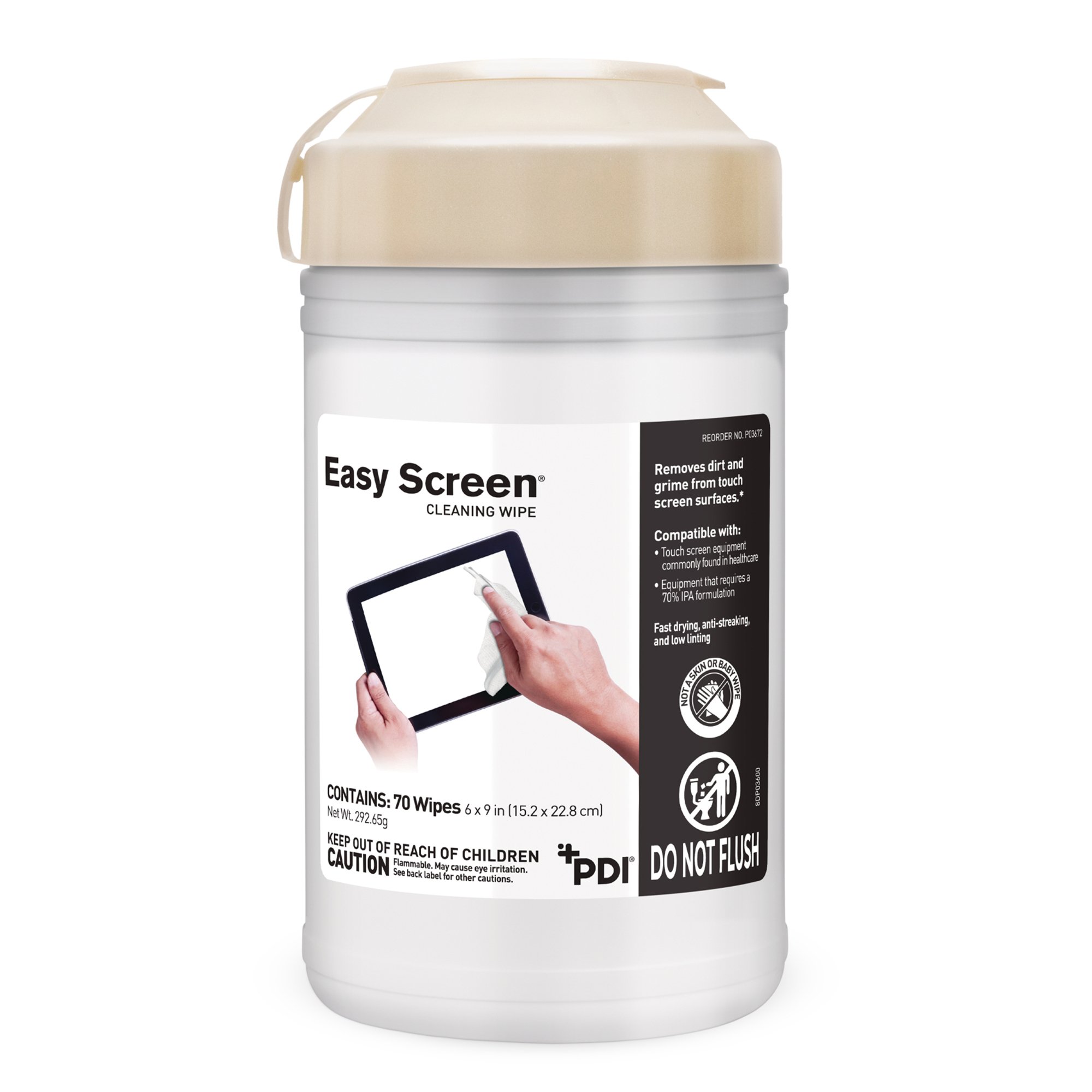 Easy Screen Cleaning Wipe, 6 x 9 Inch - Case of 12 Canister of 70 Wipes ...